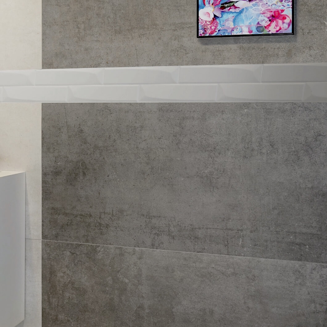 Atelier Lux- 5 Color Options in Colored Body | Concrete Effect Tiles
