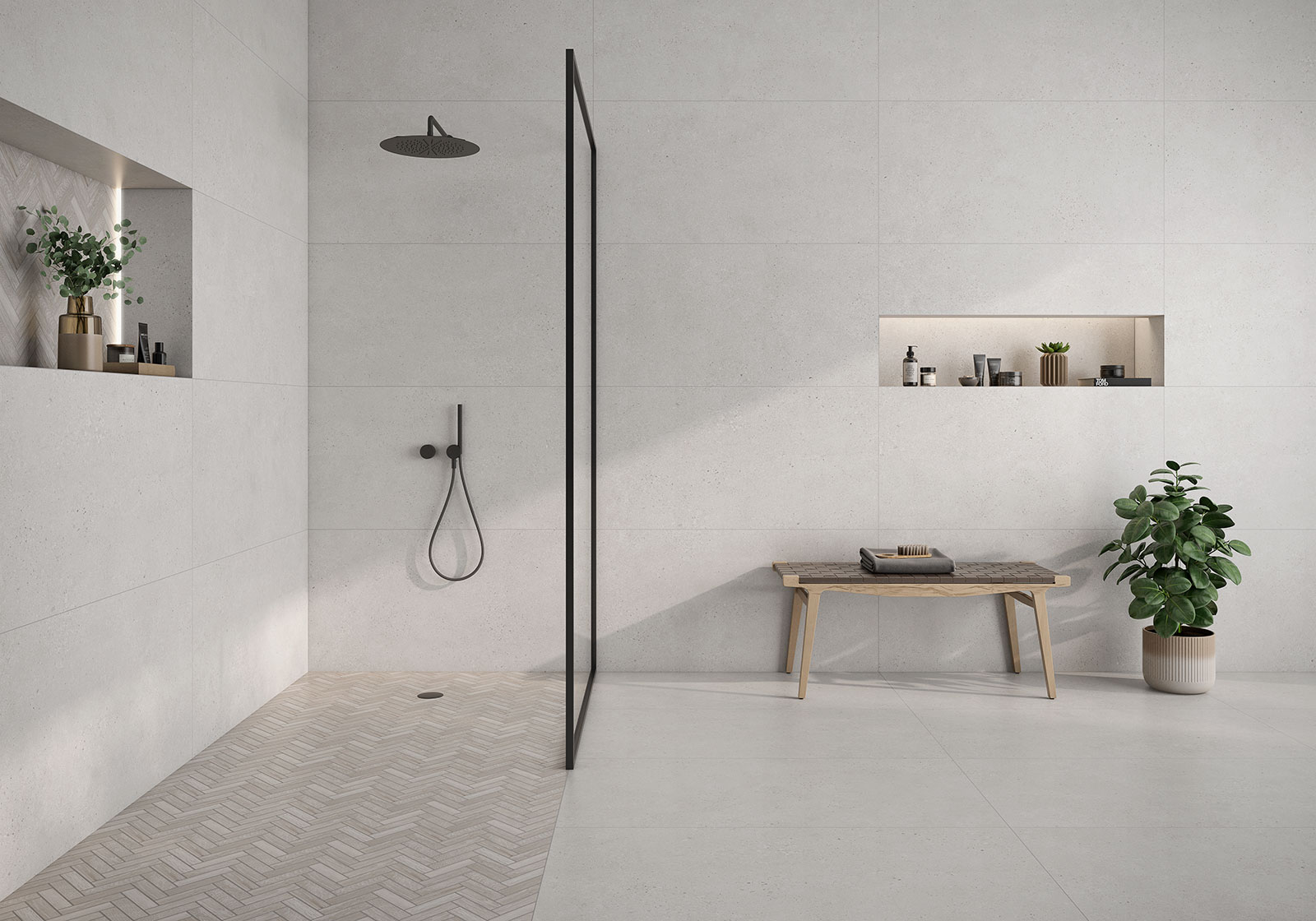 63x63 Aura Pearl | Extra Large Format Grey Floor Tile